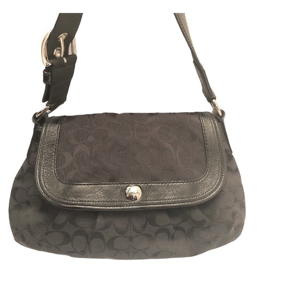 Coach | Bags | Coach Soho Pulley Black Sig C Bag Purse | Poshmark